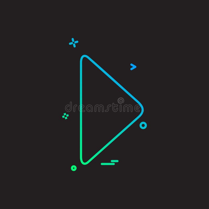 Play icon design vector stock vector. Illustration of design - 132419279