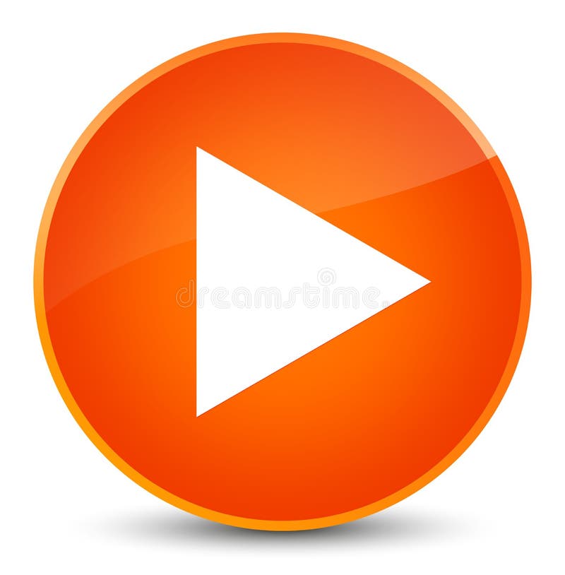 Play Icon Elegant Orange Round Button Stock Illustration - Illustration ...