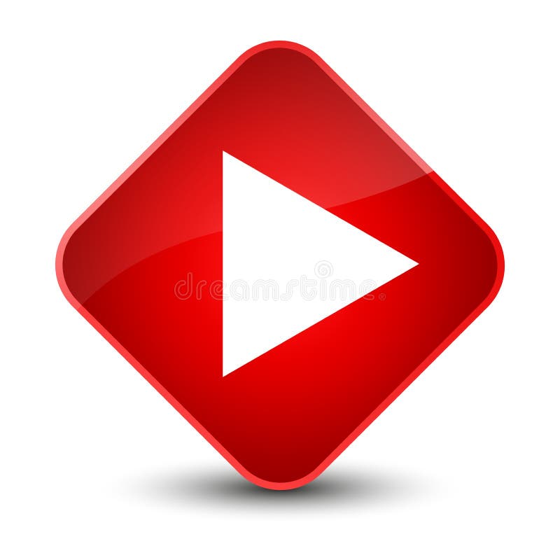 Play Icon Elegant Red Diamond Button Stock Illustration - Illustration ...