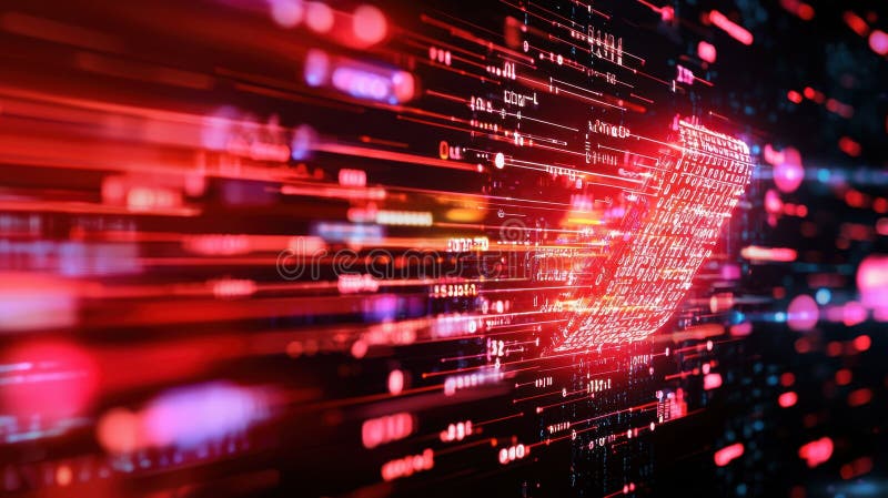 Play Icon Formed by Entertainment Digits Flowing through Streaming Data ...