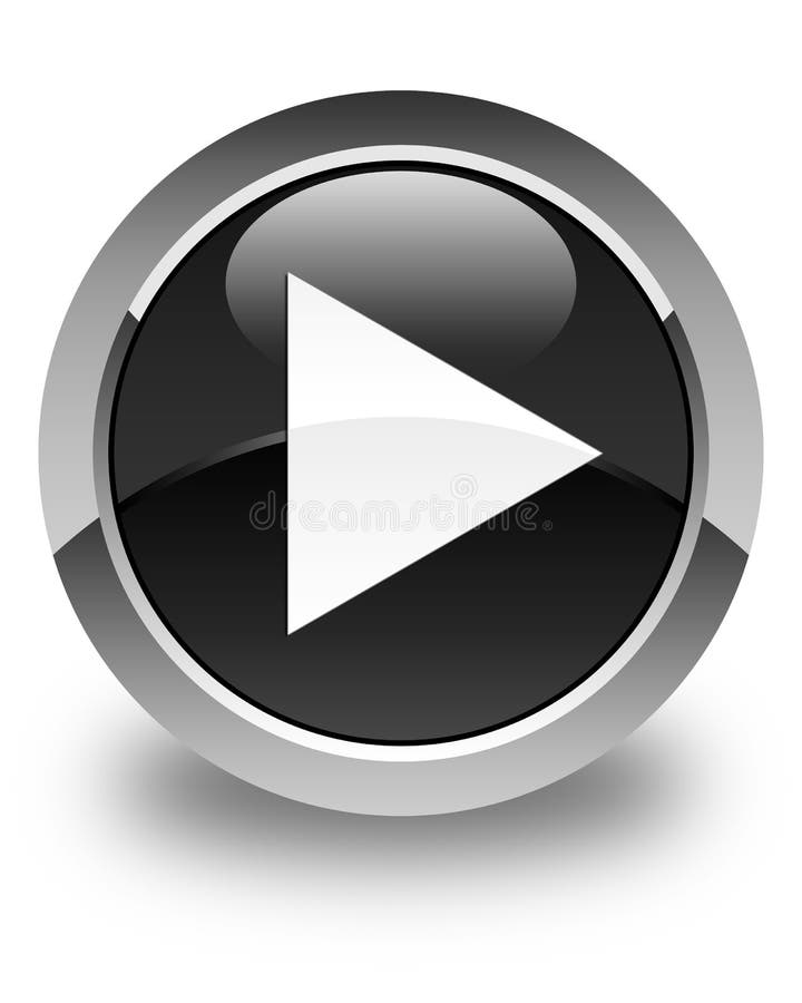 Play Icon Glossy Black Round Button Stock Illustration - Illustration ... Play Icon Glossy Black Round Button Stock Illustration - Illustration ...