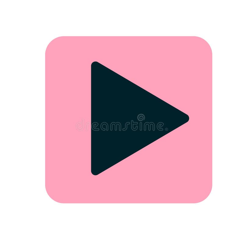 Play Icon Illustration. Pink Icon. Vector Illustration Stock ...