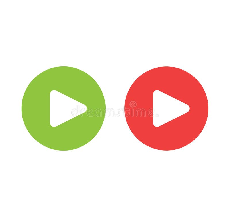 Play Icon Set stock vector. Illustration of info, asset - 83343066