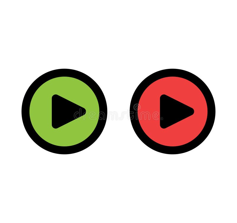 Play Icon Set stock vector. Illustration of graphic, business - 83343240