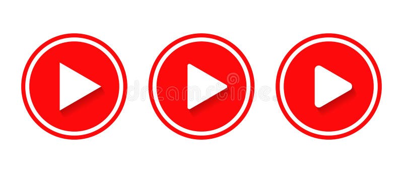 Play Icon with Shadow. Video Streaming Logo Stock Vector - Illustration ...
