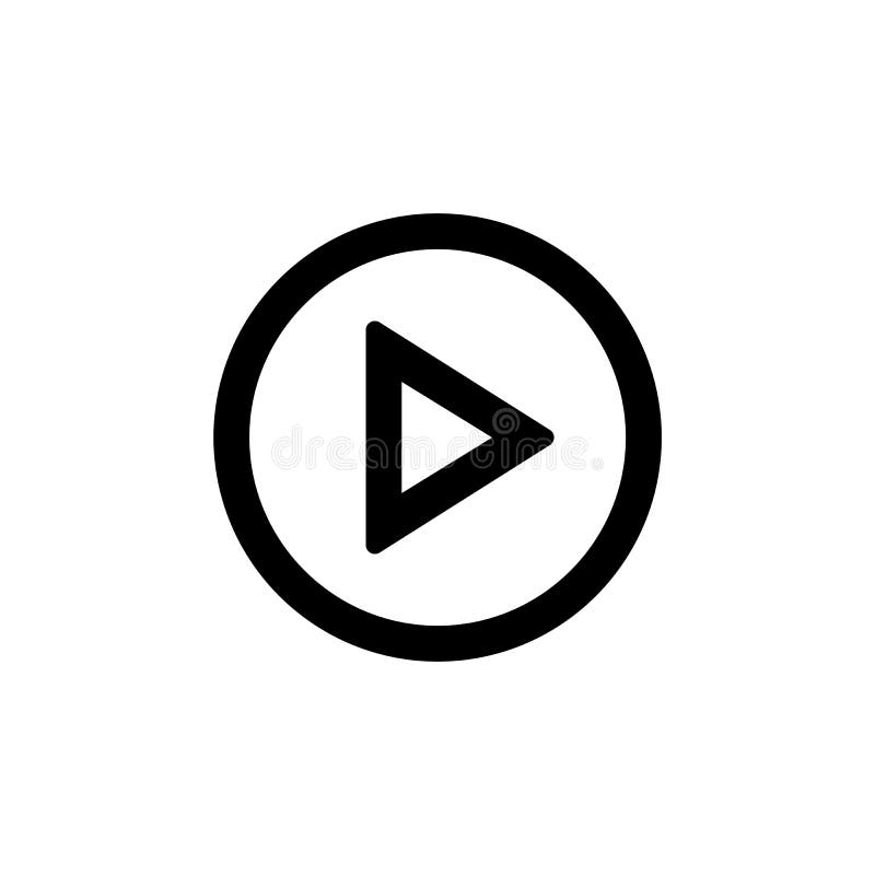 Play Icon Ui Simple Style Flat Illustration Stock Vector - Illustration ...