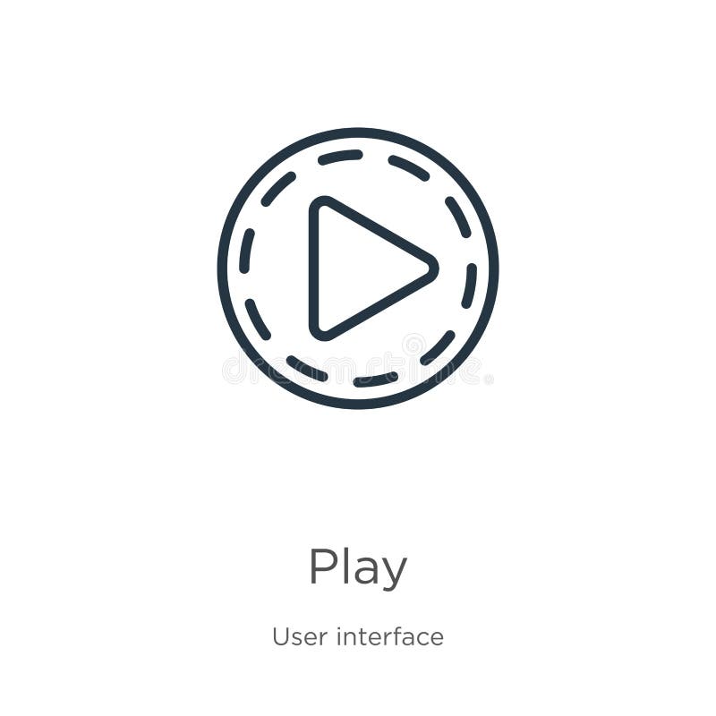 Press Play Button Icon Vector. Trendy Flat Press Play Button Icon from ...