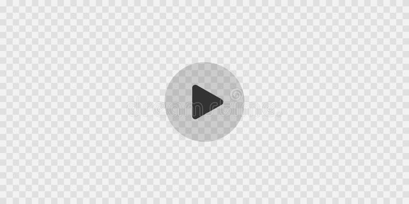 Play Icon on Transparent Background Texture. Movie Player Template. Empty Computer or Television ...