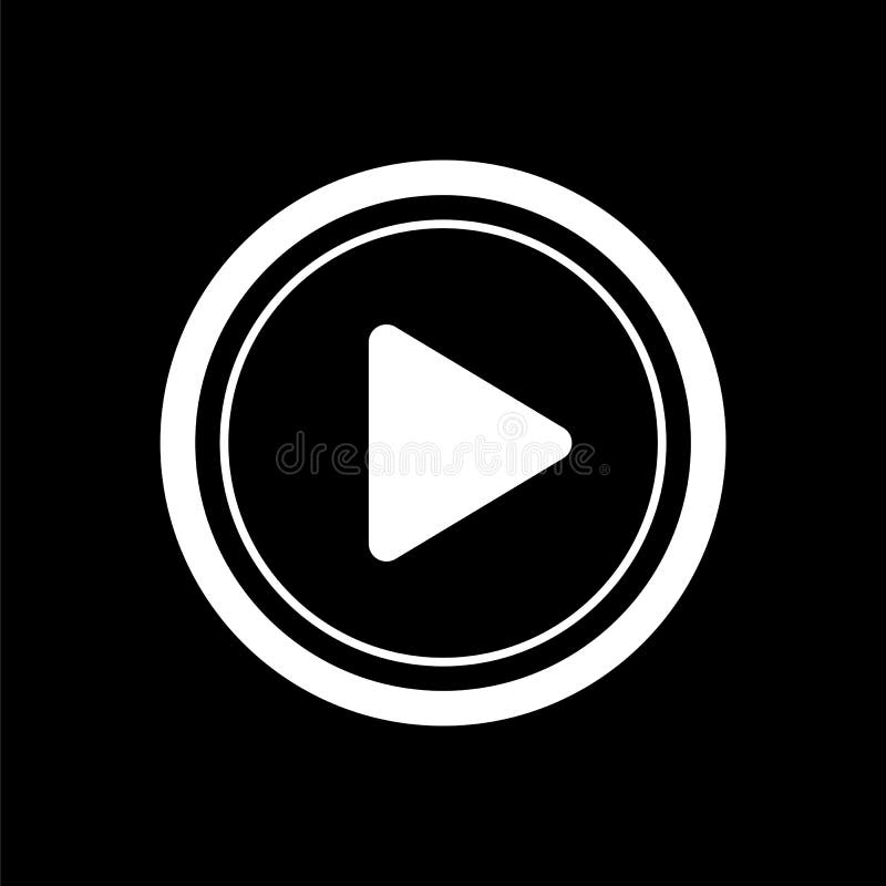 Play Icon Ui Simple Style Flat Illustration Stock Vector - Illustration ...