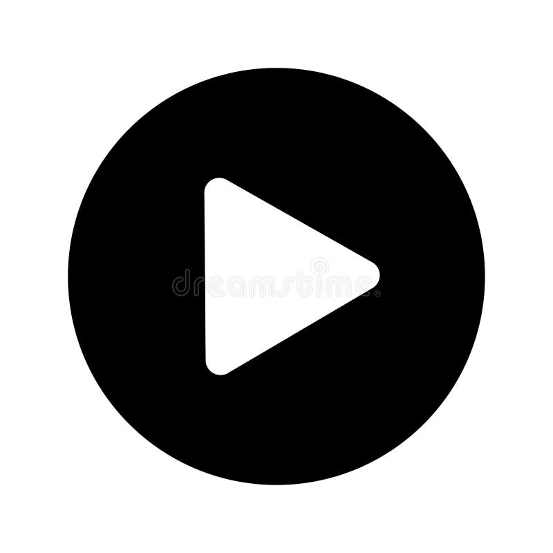 Play Icon. White Triangle Arrow. Black Circle. App Element. Multimedia ...