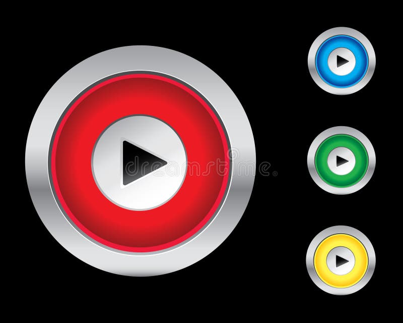 Play icons stock vector. Illustration of entertainment - 3790541