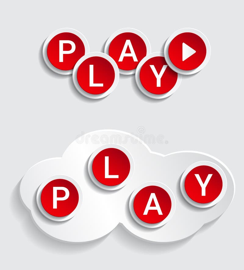Play icons stock vector. Illustration of entertainment - 3790541