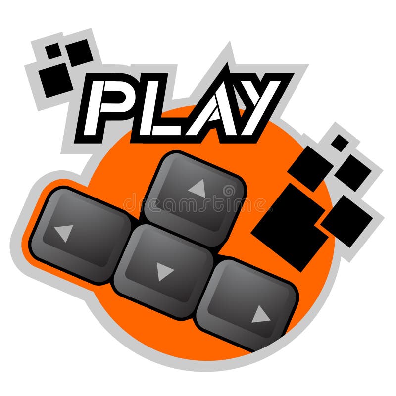 Play key stock vector. Illustration of switch, indication - 28208135