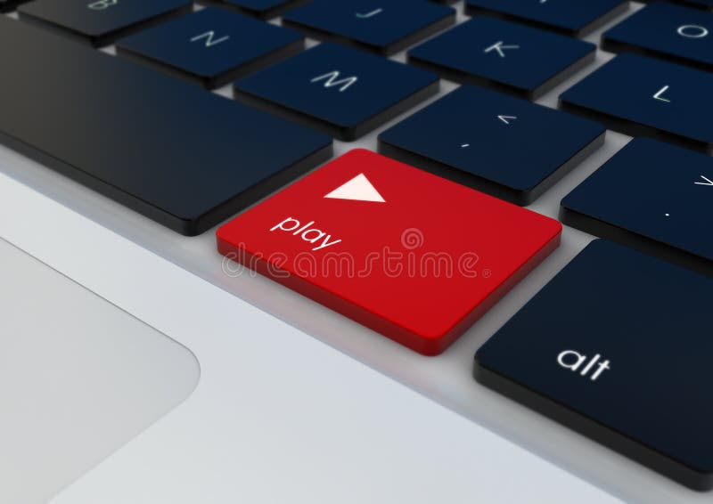 Computer Keyboard Play Key Stock Illustrations – 964 Computer Keyboard ...