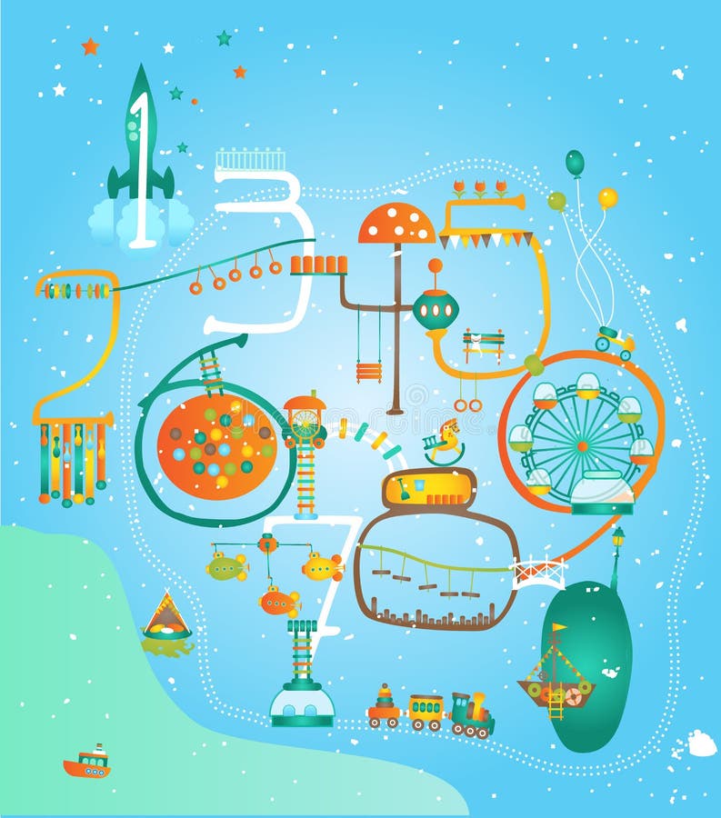 Play and Learn, Early Developing. Learn Numbers. Cute Educational ...