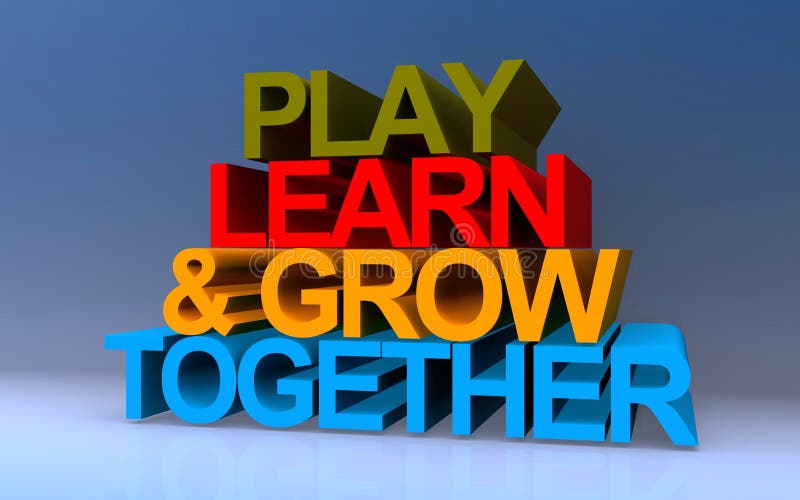 Play Learn and Grow Together Vector Image Stock Vector - Illustration ...