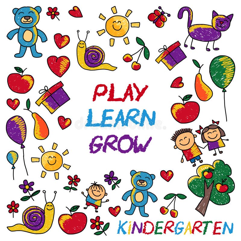 Play Learn and Grow Together Vector Image Stock Vector - Illustration ...