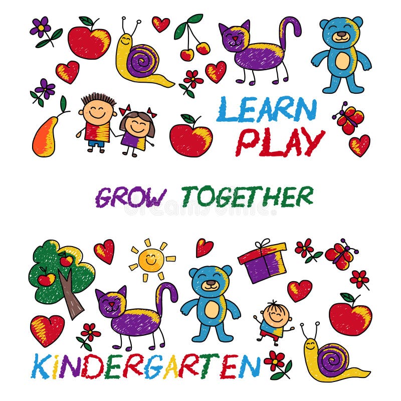 Play Learn and Grow Together Stock Vector - Illustration of ...