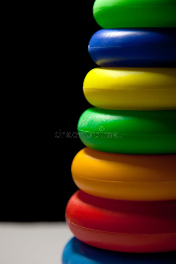 The Play of Light on the Multi-colored Rings Stock Photo - Image of ...