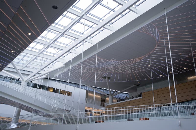 Play of Light and Shade Interior Modern Asymmetric Building Stock Photo ...