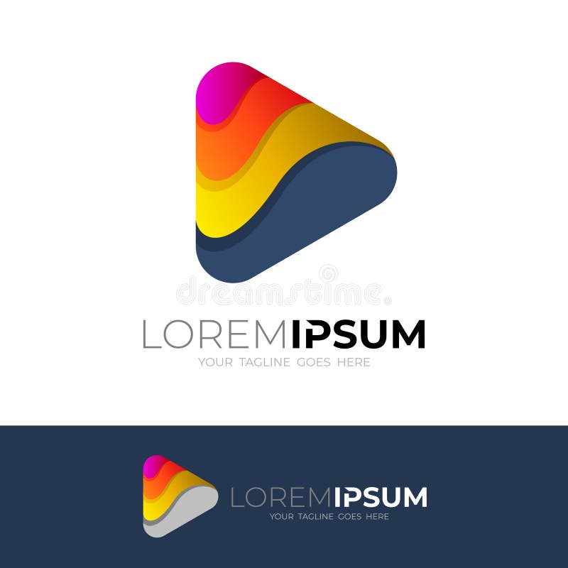 Play Logo and Colorful Design Template, Modern Style Logos Stock Vector ...