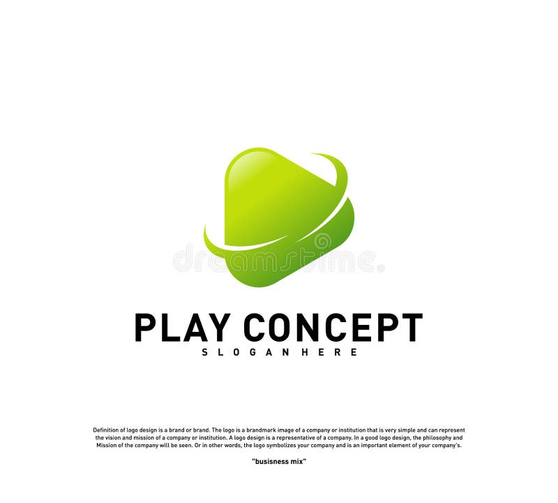 Play Logo Design Concept. Planet Play Logo Template Vector Stock Vector ...