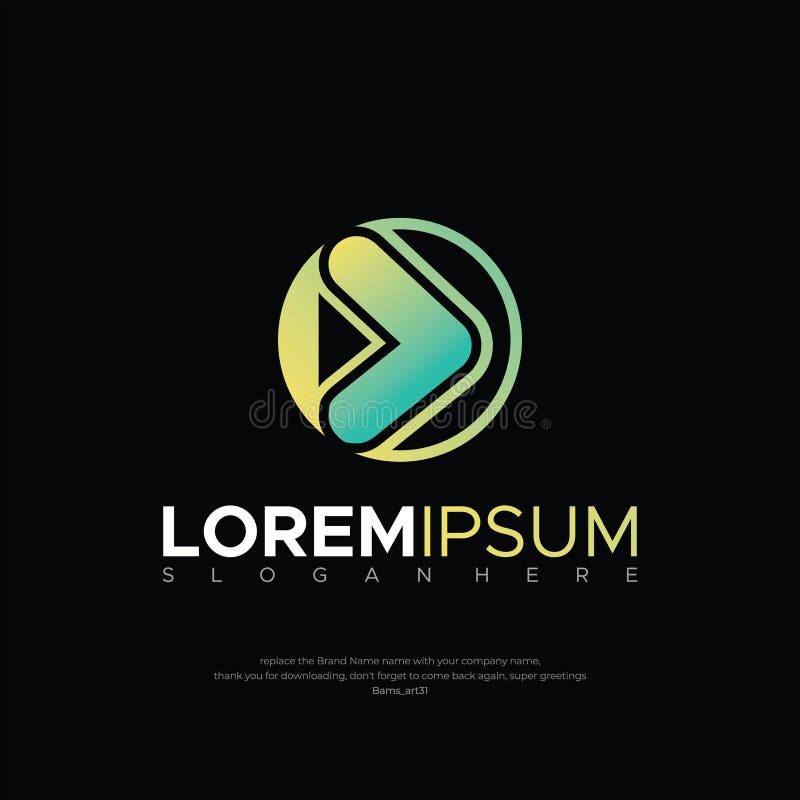 Play Logo Design Vector Creative Design Stock Vector - Illustration of ...