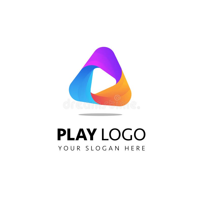 Play Logo, Media Logo, Logo Design Stock Vector - Illustration of ...