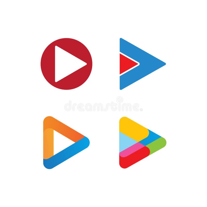 Play logo vector stock vector. Illustration of gradient - 197168291