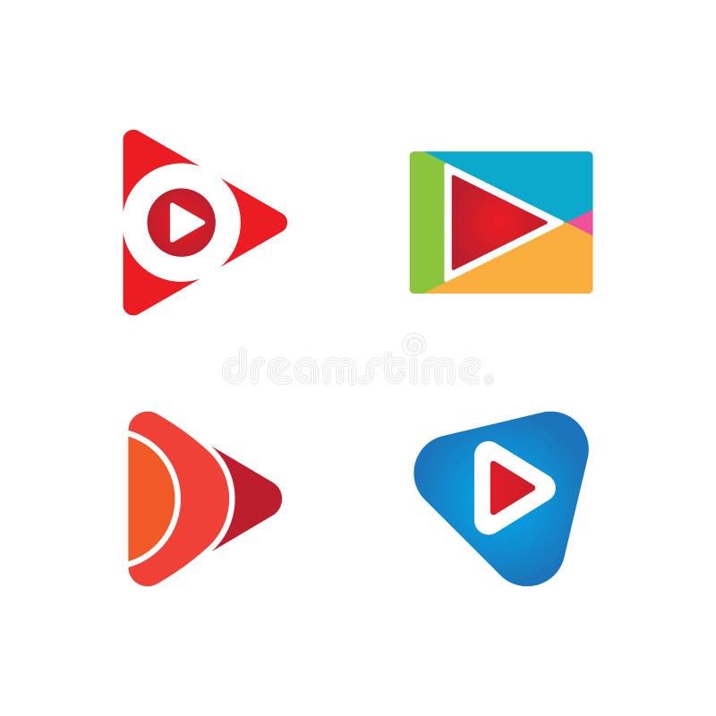 Play logo vector stock vector. Illustration of logo - 219812409