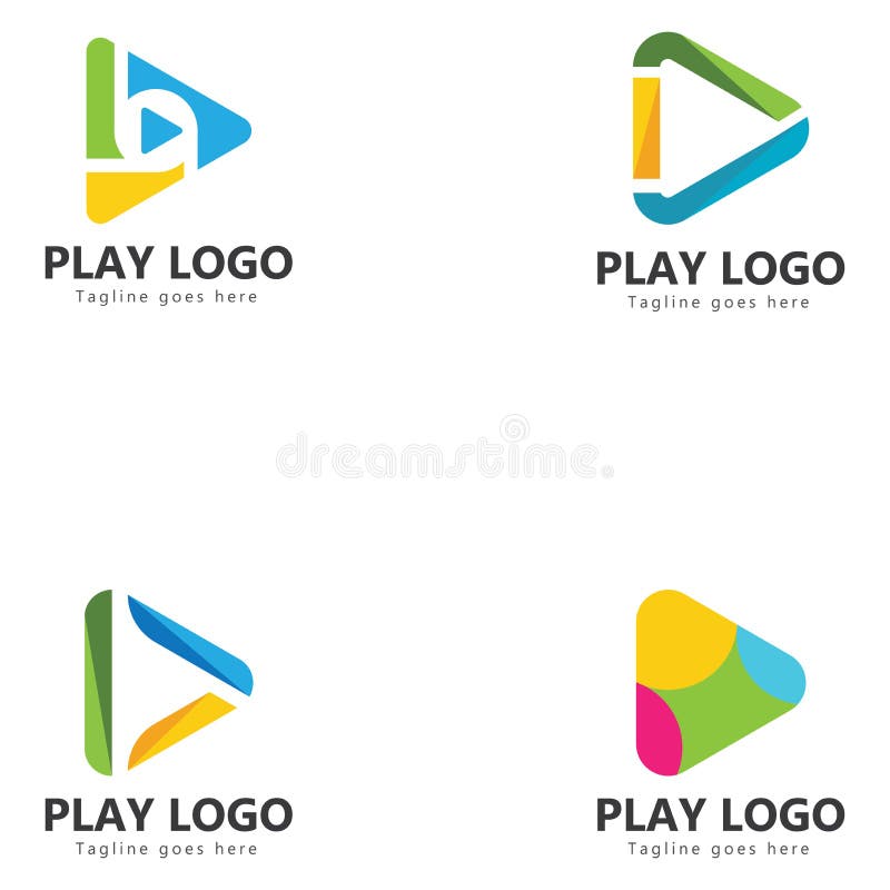 Play Logo Vector Template Design. Stock Vector - Illustration of ...