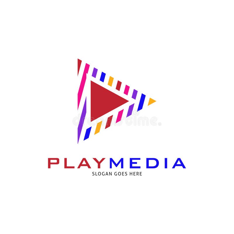 Play Media Icon Vector Logo Template Illustration Design Stock Vector ...