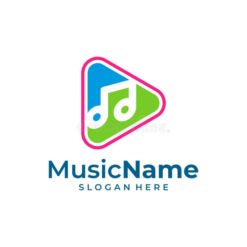 Play Music Logo Template Design Vector, Emblem, Design Concept ...