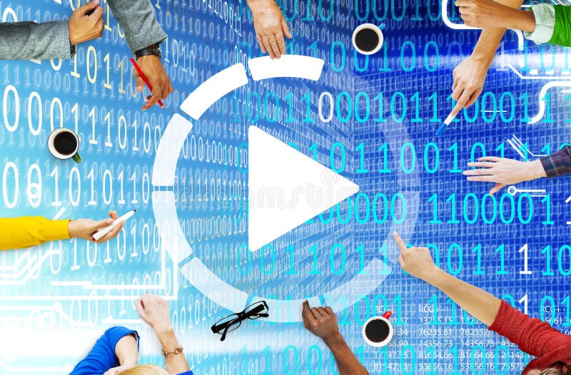 Play Music Start Starter Launch Forward Leisure Concept Stock Photo ...