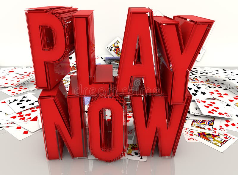 Play now and cards stock illustration. Illustration of live - 53634546
