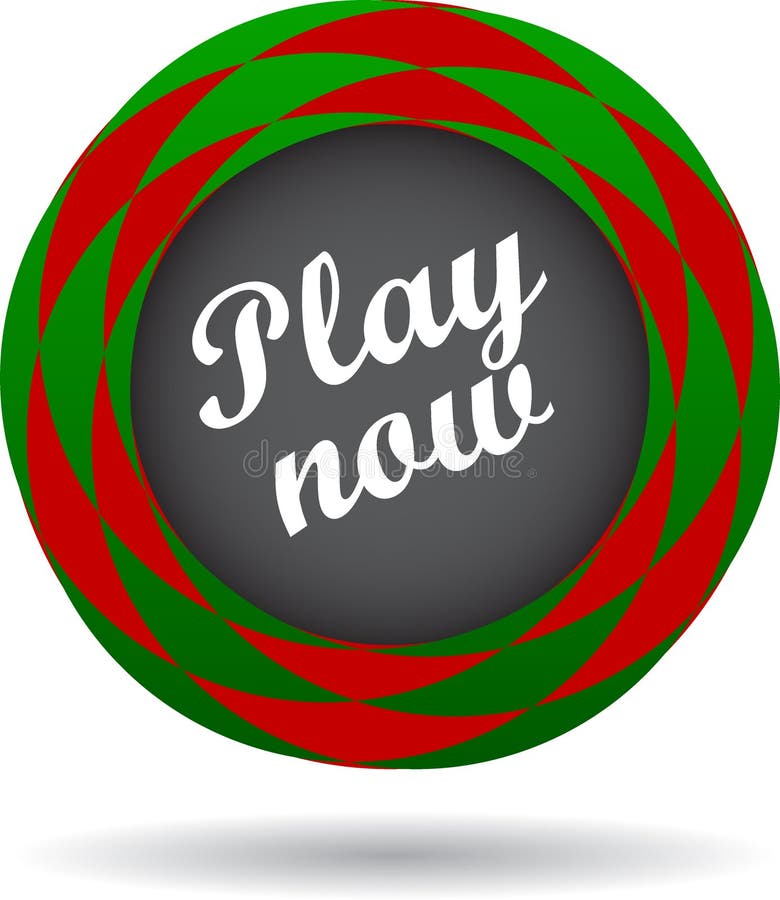 Play now colorful icon stock illustration. Illustration of clip - 119587339