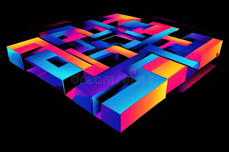 Play with Optical Illusion Effects Using Lines Shapes and Colors Stock ...