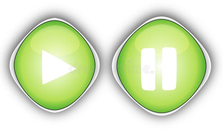 Rectangle Pause Button Stock Illustrations – 144 Rectangle Pause Button ...