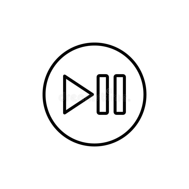 Play and Pause Button Icon Ideal for Media Players Stock Vector ...