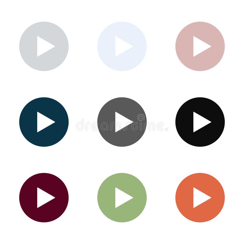 Play and Pause Button Icon Set Vector. Stock Vector - Illustration of ...