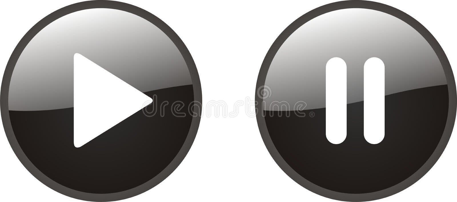 Pause Button Stock Illustrations – 19,133 Pause Button Stock ...