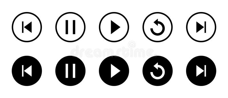 Youtube Play Pause Icon Stock Illustrations 267 Youtube Play Pause Icon Stock Illustrations