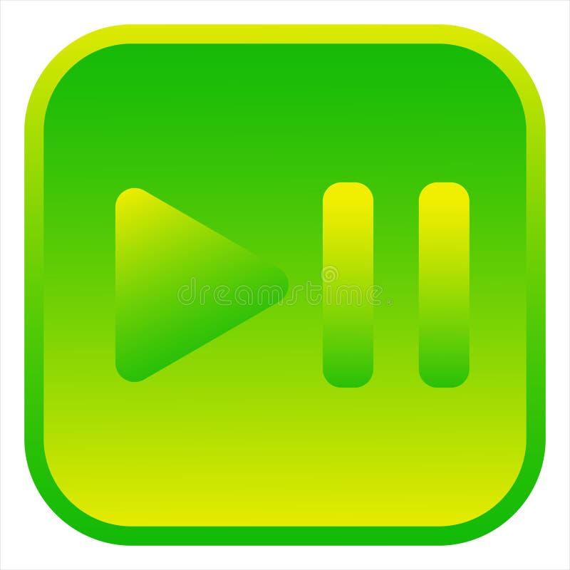 Play and Pause Sign. Isolated Web Icon. Stock Vector - Illustration of ...