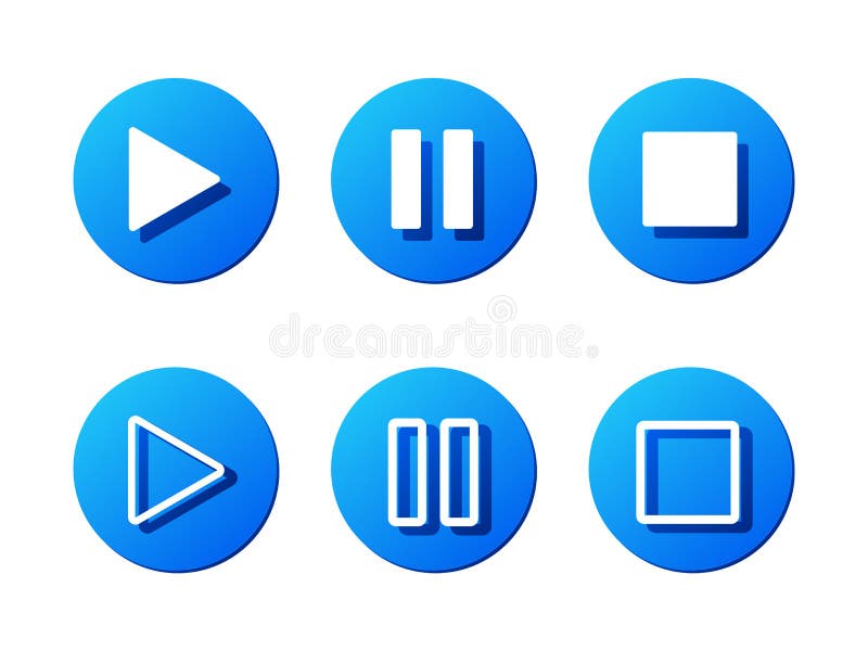 Blue Playback Buttons Stock Illustrations – 62 Blue Playback Buttons ...