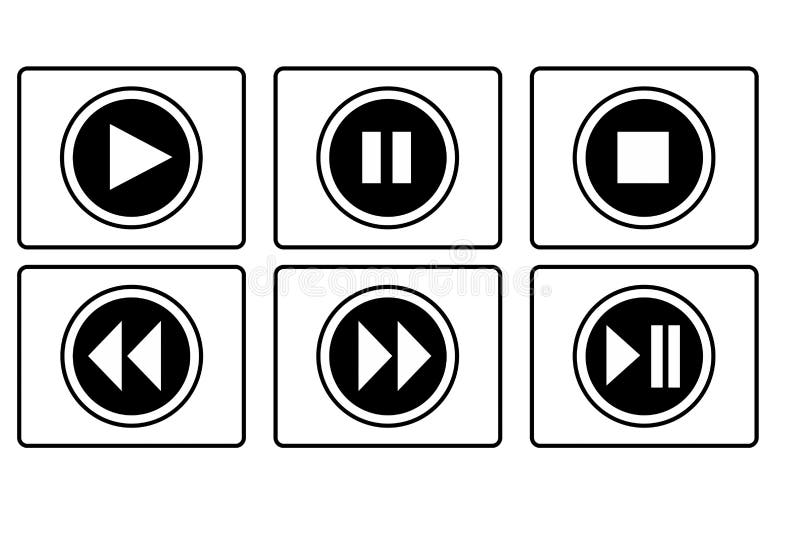Play, pause, stop button stock illustration. Illustration of still ... Play, pause, stop button stock illustration. Illustration of still ...