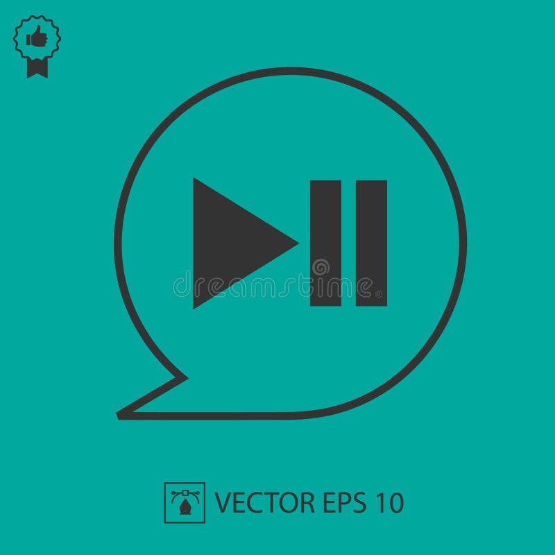 Play Pause Vector Icon. Vector Illustration EPS 10 Stock Vector ...