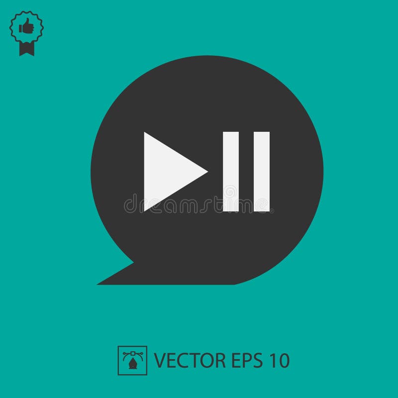 Play Pause Vector Icon. Vector Illustration EPS 10 Stock Vector ...