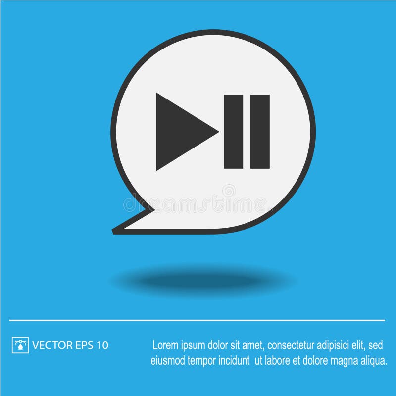 Play Pause Vector Icon. Vector Illustration EPS 10 Stock Vector ...