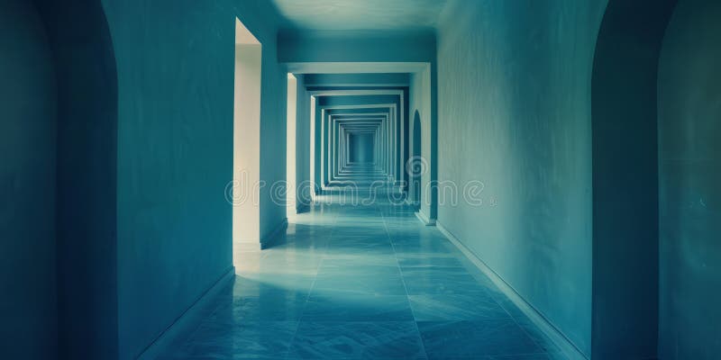 A Play on Perspective, Showing a Corridor of Repeating Doors or Windows ...