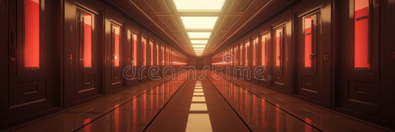 A Play on Perspective, Showing a Corridor of Repeating Doors or Windows ...